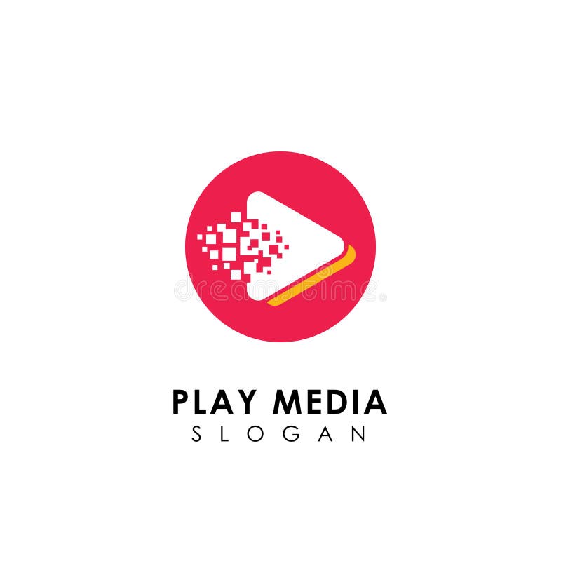 Pixel Play Media Logo Design Template. Play Icon Symbol Design Stock ...