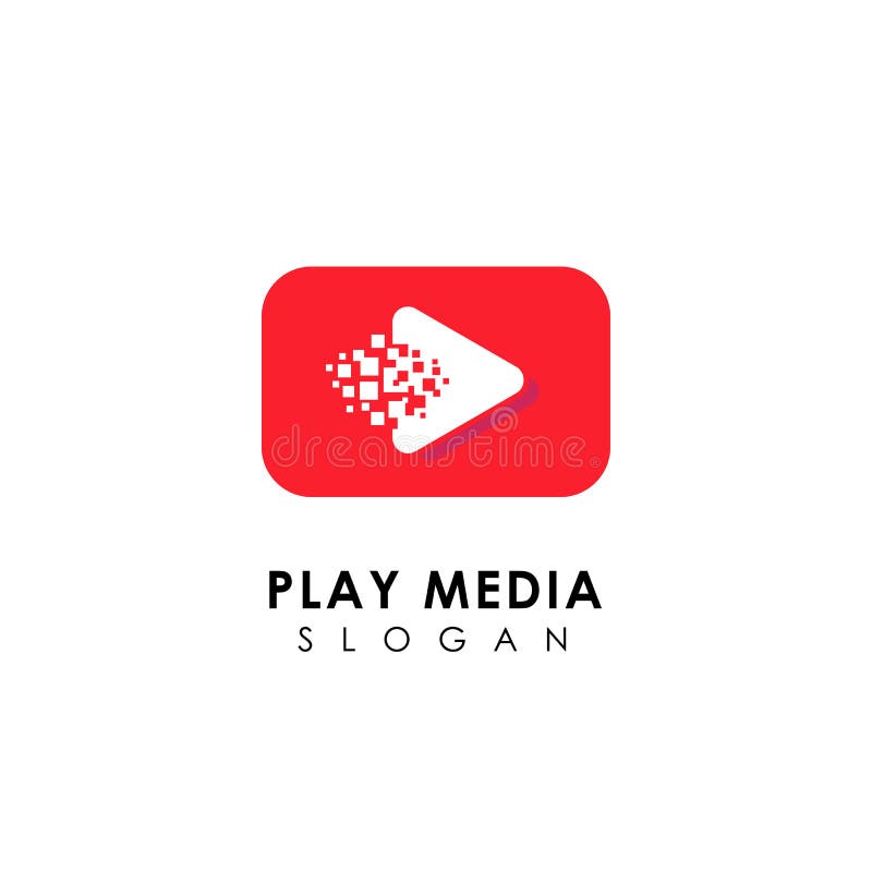 Pixel Play Media Logo Design Template. Play Icon Symbol Design Stock ...