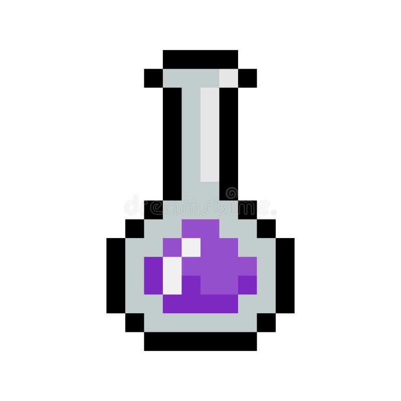 Pixel Potion Icon. Magic Potion in Pixel Style. Pixel Art Icon for Game ...