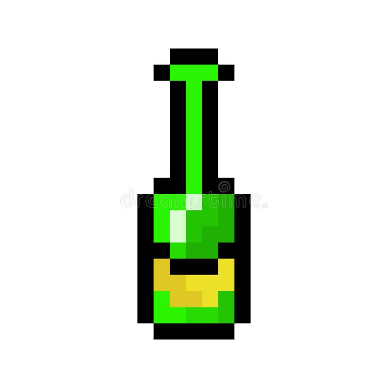 Pixel Potion Icon. Magic Potion in Pixel Style. Pixel Art Icon for Game ...