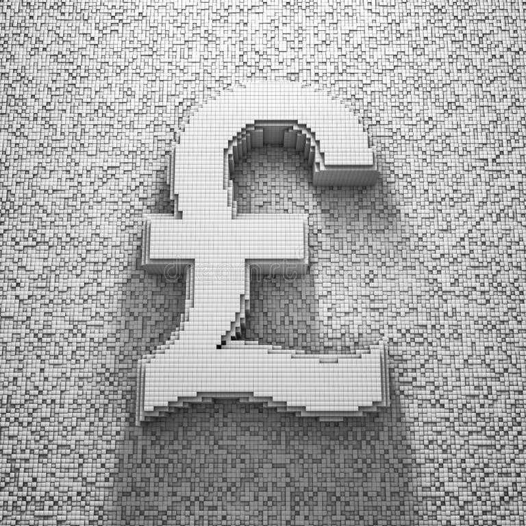 Pixel pound stock illustration. Illustration of pound - 32663800