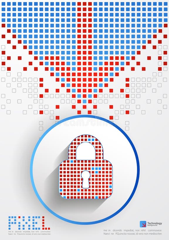 Pixel Protection Concept. Vector Illustration Stock Vector ...