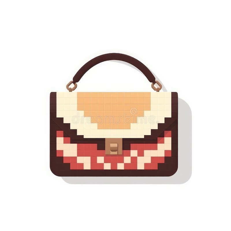 Pixel Purse Icon Design stock illustration. Illustration of icon ...