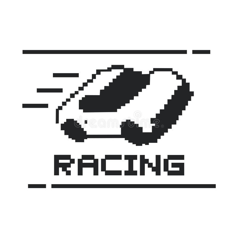 Pixel art a racing bike stock vector. Illustration of pixel - 254027305