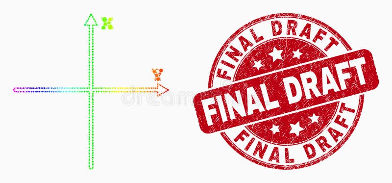 Vector Dot Cartesian Axes Icon and Scratched Final Draft Watermark ...