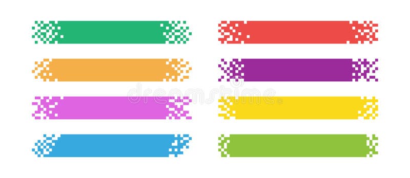 Pixel Rectangle Header Stock Illustrations – 176 Pixel Rectangle Header ...