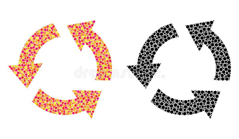 Dot Recycle Mosaic Icons stock vector. Illustration of organized ...
