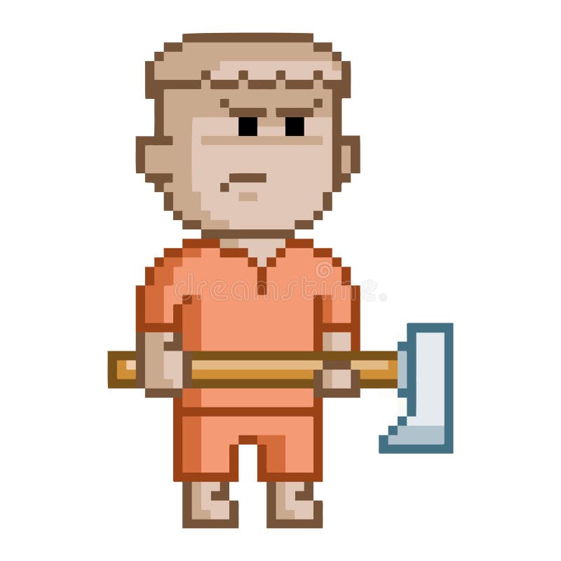 Pixel Orc for 8 Bit Video Game Stock Vector - Illustration of soldier ...