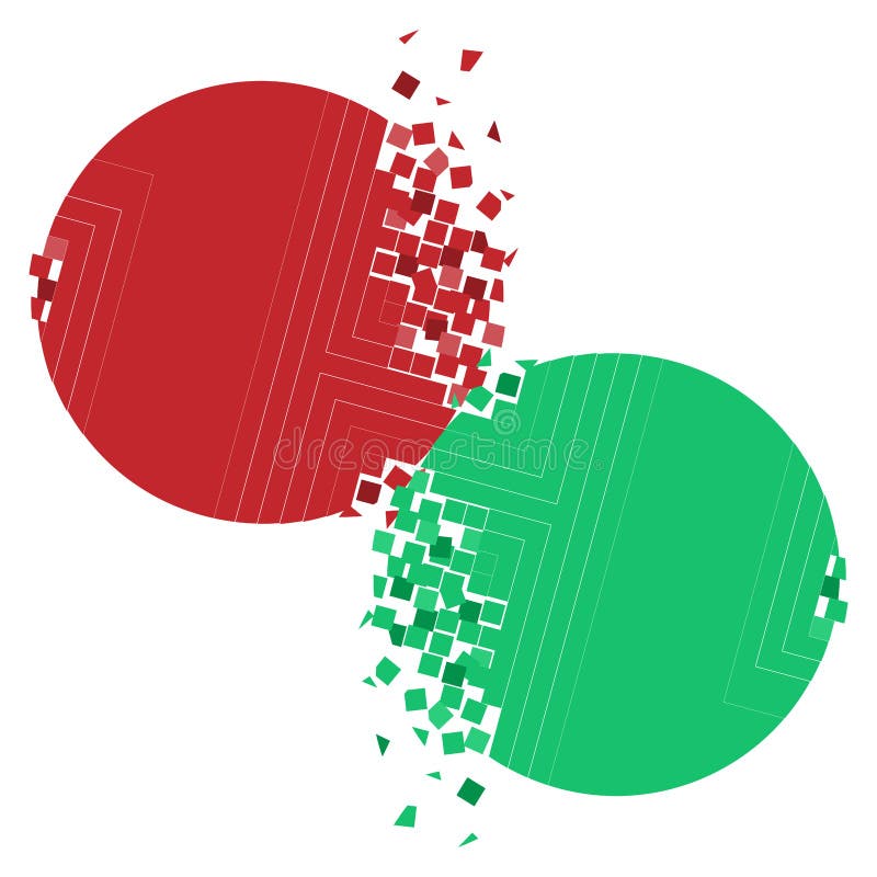 Round Pixel Logo Vector Template Design Icon Stock Illustration ...