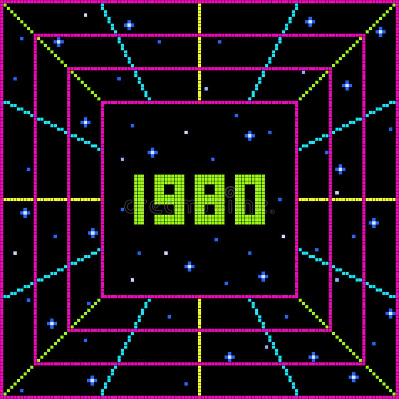 8-Bit Pixel-Art Retro Arcade Game Over Message. EPS8 Vector Stock ...