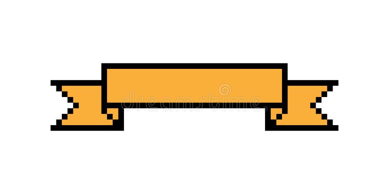 Pixel Ribbon Icon Simple Design. Stock Illustration - Illustration of ...