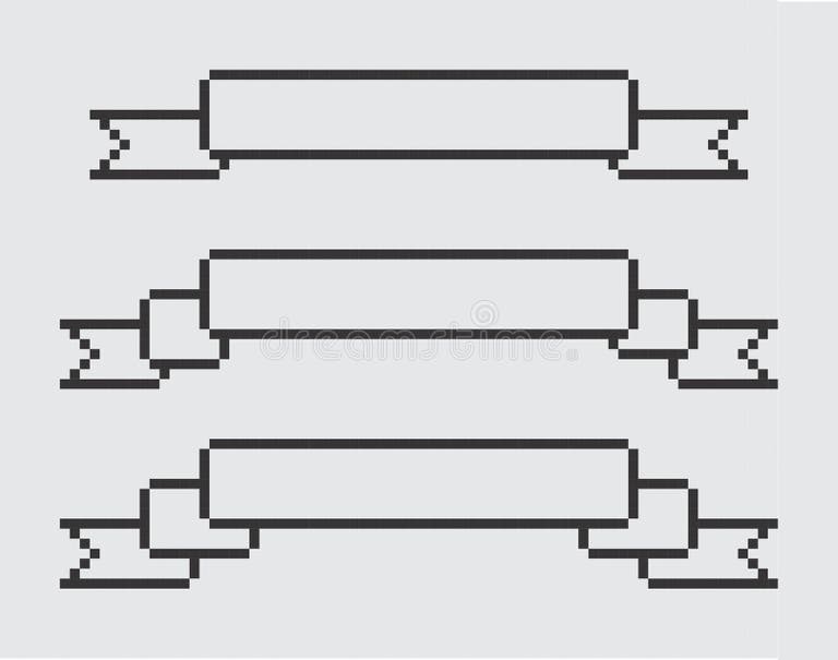Illustration Pixel Art Icon Ribbon Stock Illustrations – 530 ...