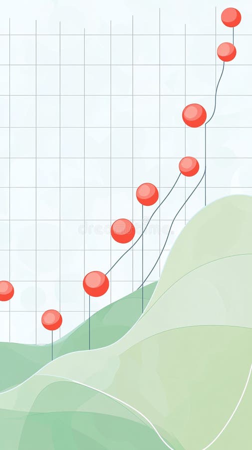 Pixel Risk Vs. Reward Graph with an Upward Trend and Red Dots Marking ...