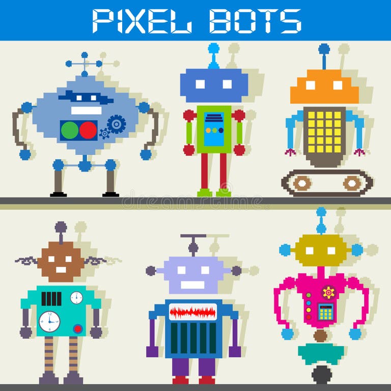 Pixel Robot Stock Illustrations – 5,236 Pixel Robot Stock Illustrations ...