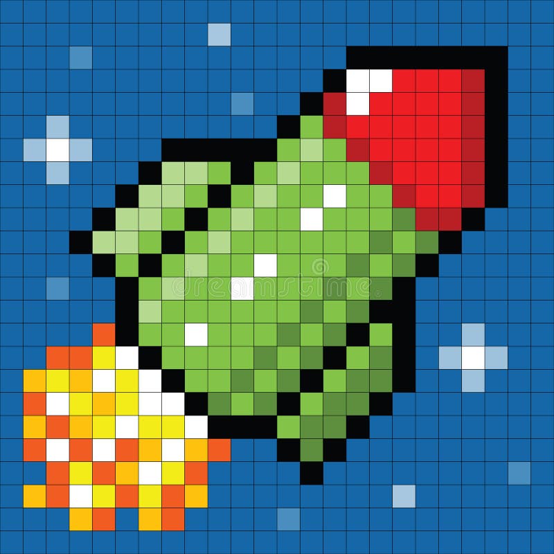 8-bit Pixel Rocket in Space Stock Vector - Illustration of escape ...