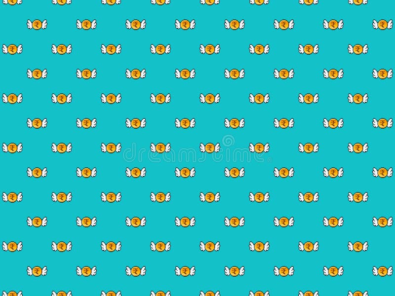 Pixel Rupee Coin with Wings - Isolated 8 Bit Vector Stock Vector ...