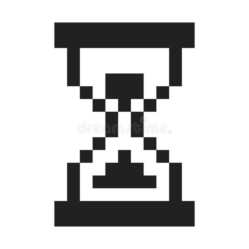 Pixel Sandglass Y2k Retro 8 Bit Loading Game, Progress Level, Status ...