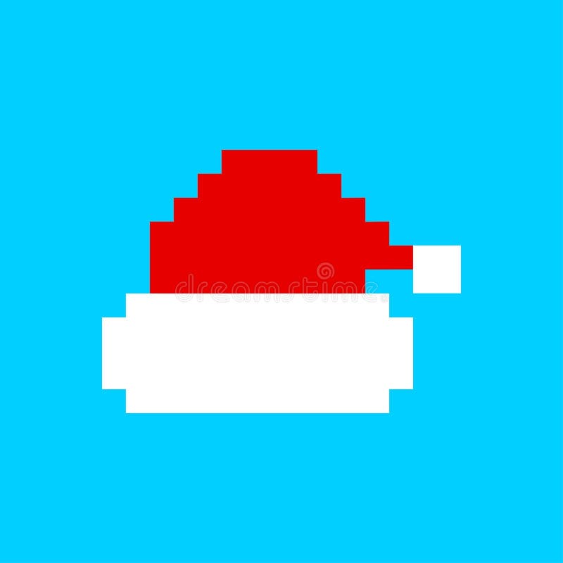 Pixel Santa Claus Red Hat Stock Illustrations – 168 Pixel Santa Claus ...