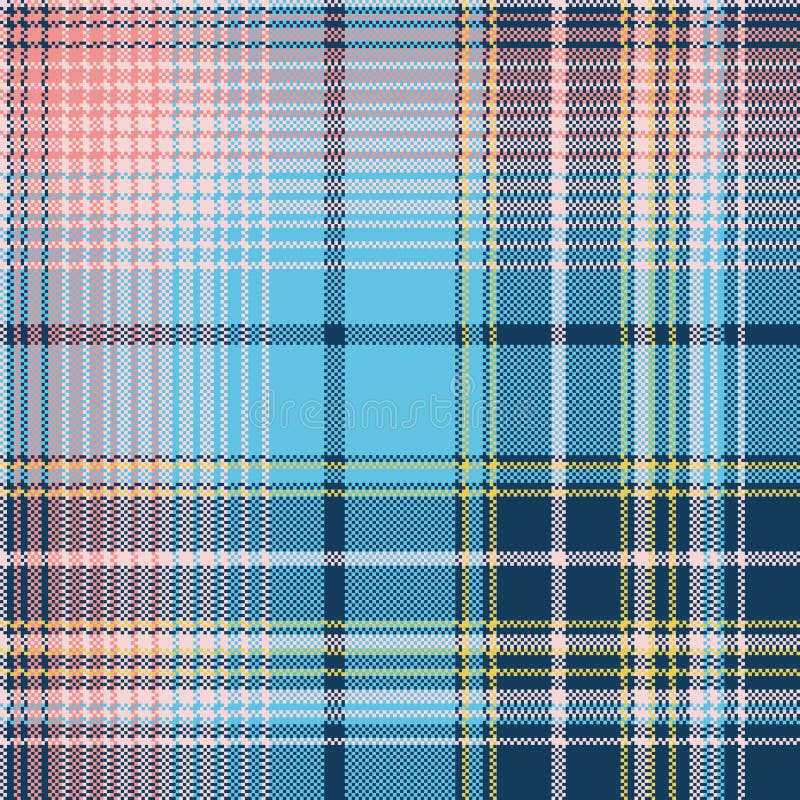 Pixel Seamless Pattern Check Fabric Texture Stock Vector - Illustration ...