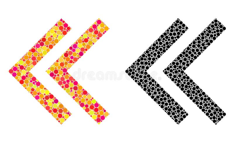 Pixel Shift Left Mosaic Icons Stock Vector - Illustration of aiming ...