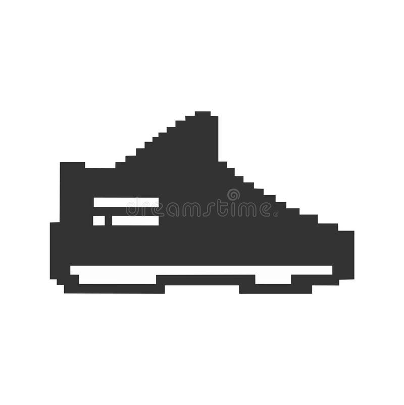 Pixel shoe draw stock vector. Illustration of icon, shoelace - 349985165