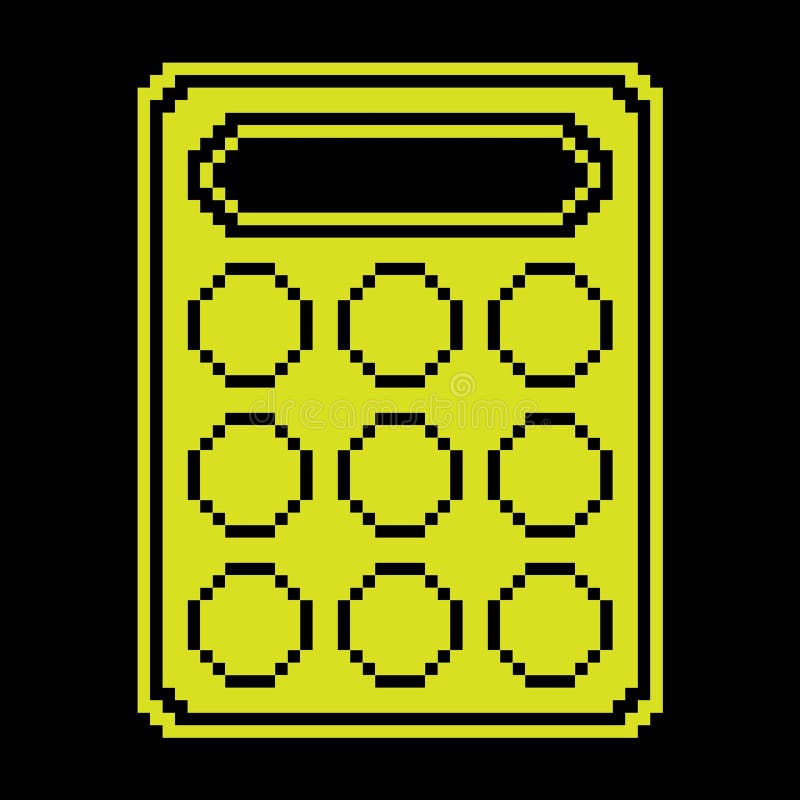 Pixel Silhouette Icon. Learning Tools. Calculation of Finances and ...