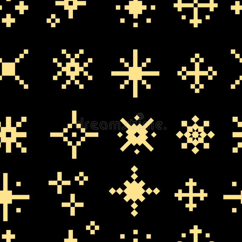 Pixel Snowflake Pattern Stock Illustrations – 4,411 Pixel Snowflake ...