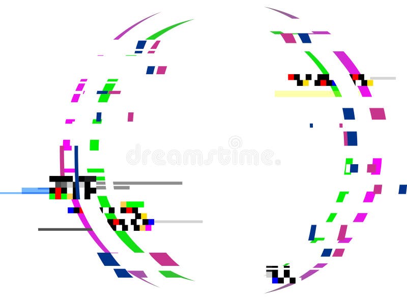 Pixel Sorting Effect Creating Colorful Abstract Circular Shapes with ...