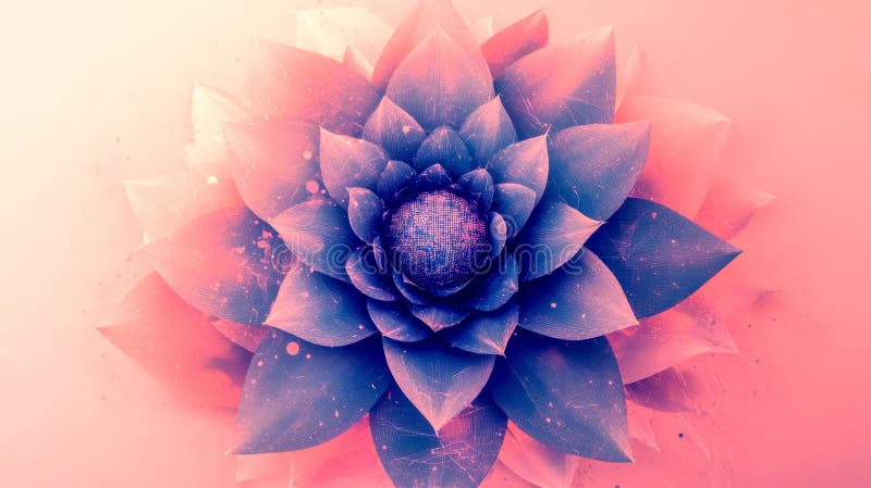 Pixel Sorting Effect Creating a Stunning Flower with Sharp Center Stock ...