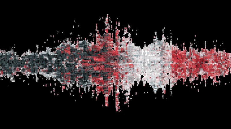 Pixel Sorting Glitch Effect Transforming Colors on Transparent ...