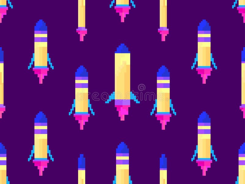 Pixel Art Space Ship Stock Illustrations – 488 Pixel Art Space Ship ...
