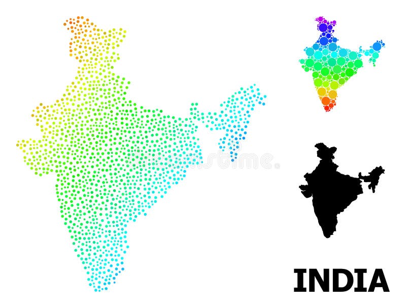 Gradient India map stock vector. Illustration of mahal - 161273983