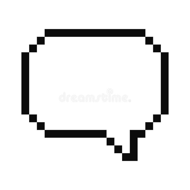 Pixel Speech Bubble Cloud 8 Bit Y2k Digital Retro Message. Game Talk ...