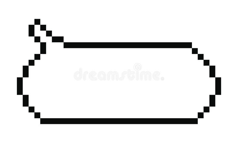 Pixel Speech Bubble Cloud 8 Bit Y2k Digital Retro Message. Stock Vector ...