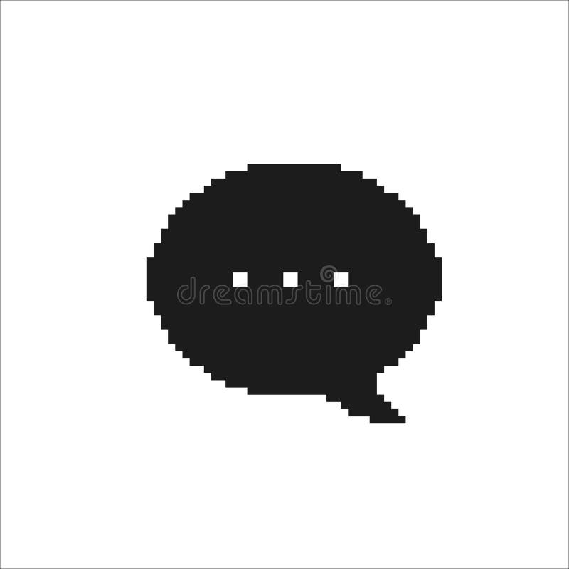 Pixel Speech Bubble Iicon, Vector Isolated Simple Illustration Stock ...