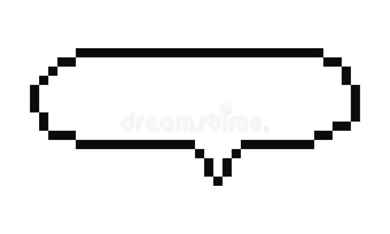 Pixel Speech Bubble Isolated on Transparent Background. Cloud 8 Bit Y2k ...