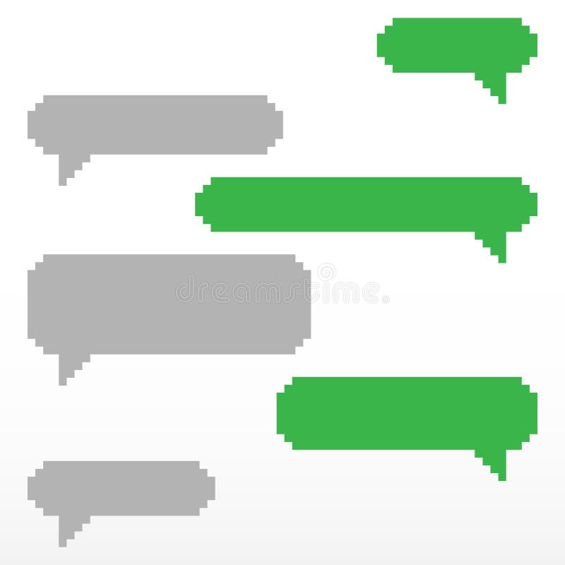 Pixel speech bubble icon. stock vector. Illustration of shape - 107297435