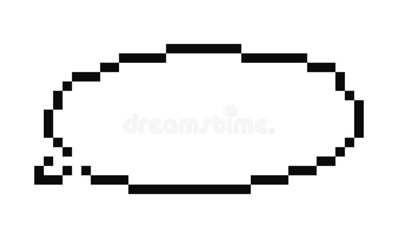 Pixel Speech Bubble. Talk Cloud Y2k Digital Retro Message Stock Vector ...