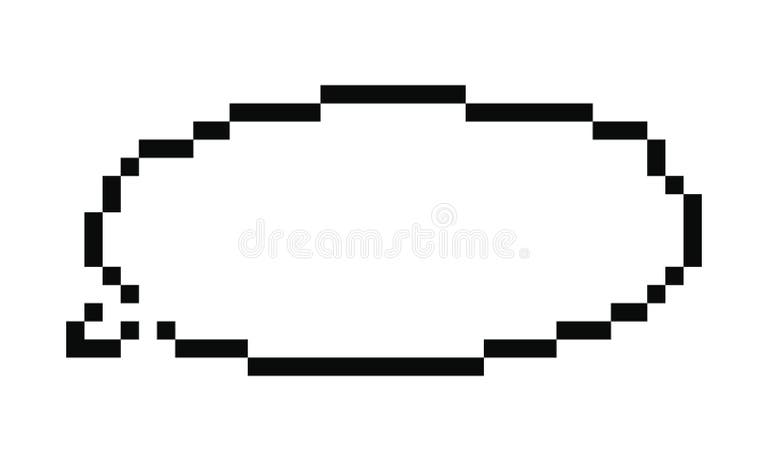 Pixel Speech Bubble. Talk Cloud Y2k Digital Retro Message Stock Vector ...