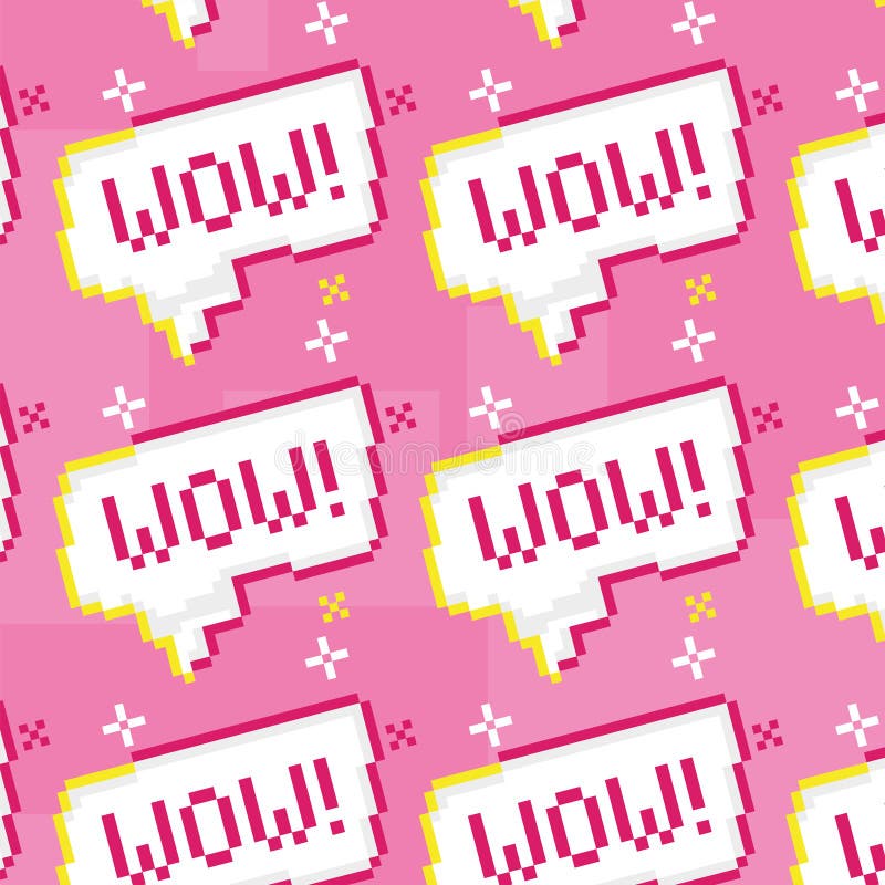 Pixel Speech Bubbles Cartoon Expression Pattern Background Vector Stock ...