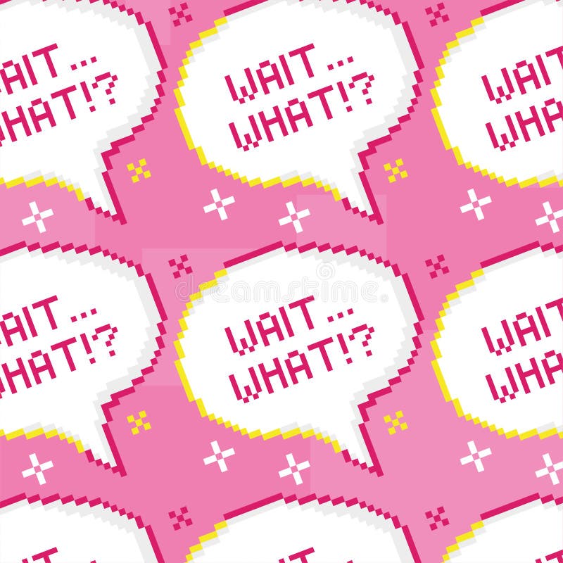 Pixel Speech Bubbles Cartoon Expression Pattern Background Vector Stock ...