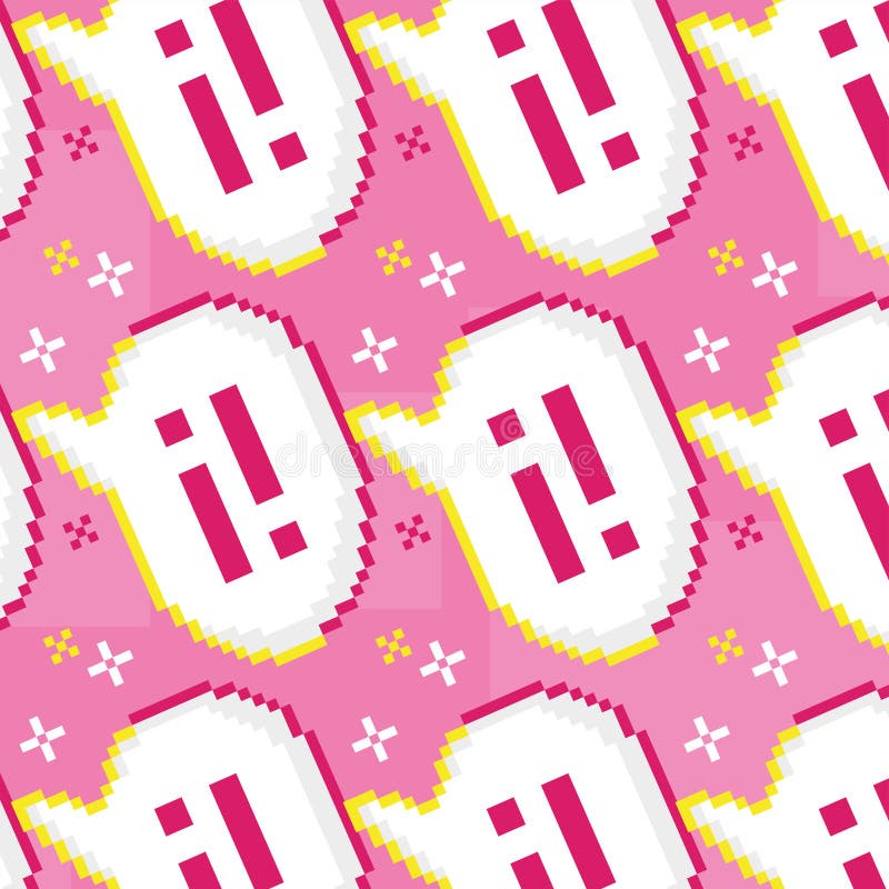Pixel Speech Bubbles Cartoon Expression Pattern Background Vector Stock ...