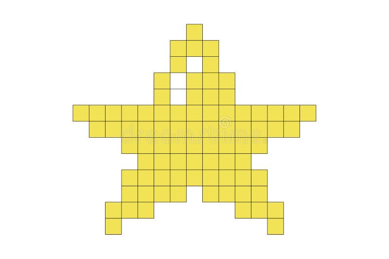 Pixel Star stock illustration. Illustration of pixel - 91944577