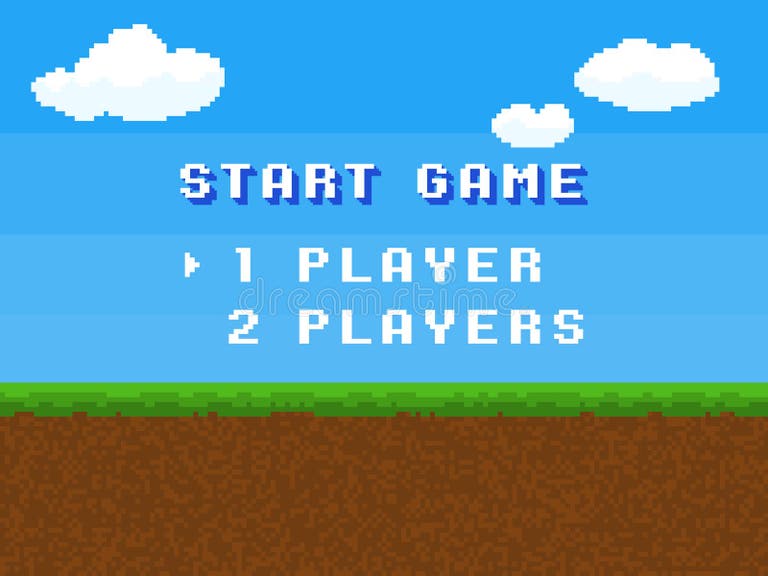 Cartoon Retro Video Game Start Screen Stock Illustrations – 165 Cartoon ...
