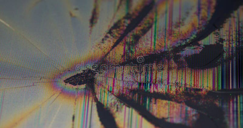 Pixel Static Broken LCD Glitch Screen Defocused Stock Photo - Image of ...