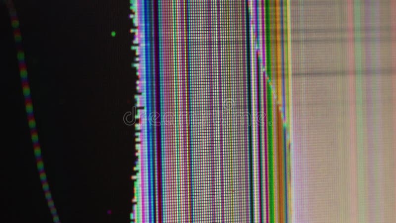 Pixel Static Broken LCD Glitch Screen Defocused Stock Video - Video of ...