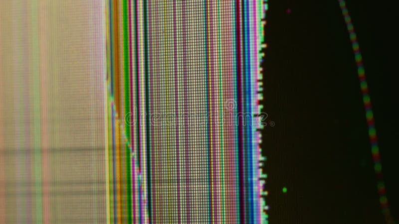 Pixel Static Broken LCD Glitch Screen Defocused Stock Video - Video of ...