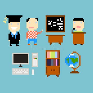 Pixel Professor Stock Illustrations – 265 Pixel Professor Stock ...