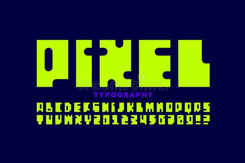 Pixel style font stock vector. Illustration of quot - 244548527