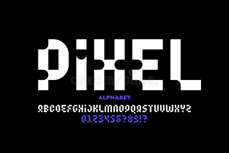 Pixel style font stock vector. Illustration of gamequot - 266712576